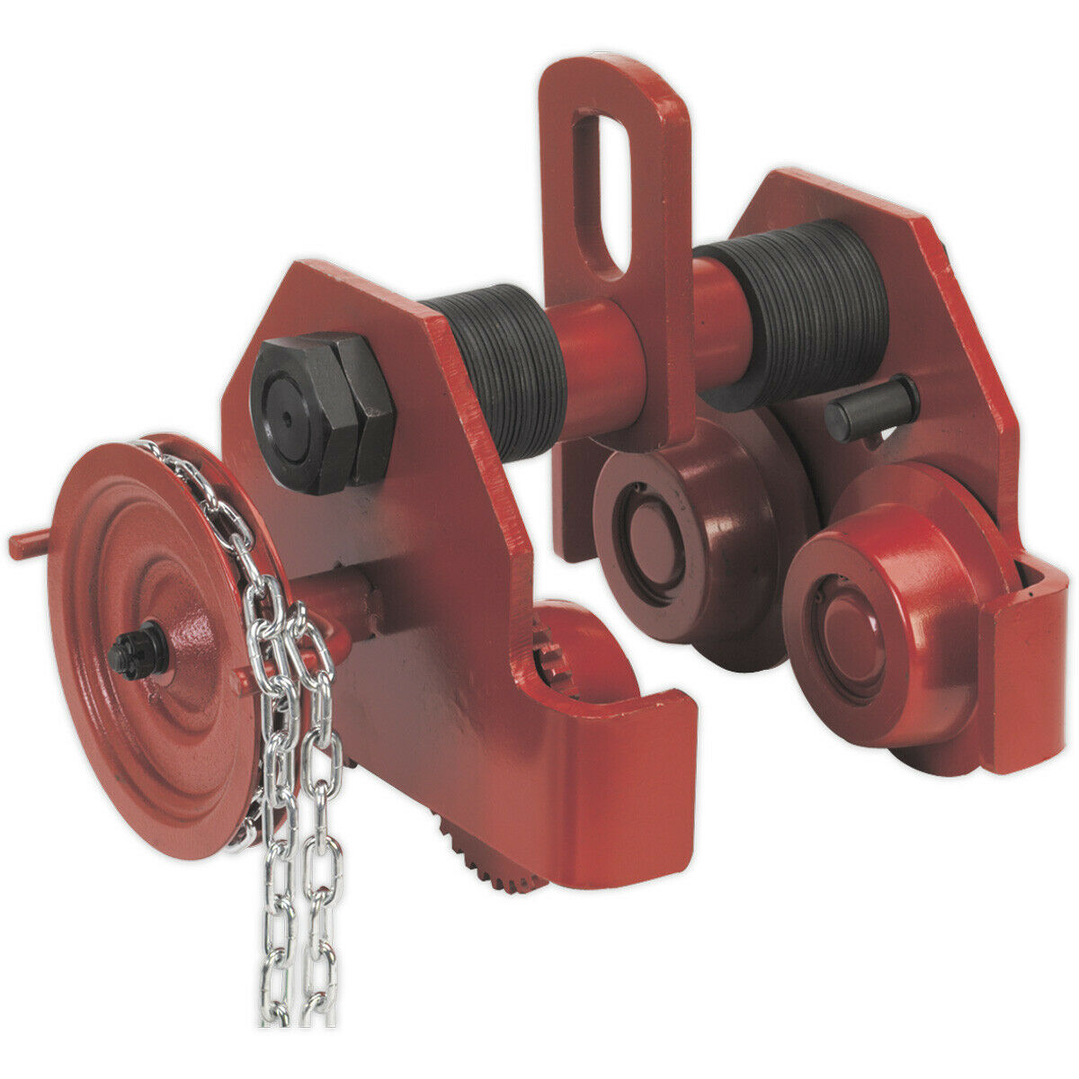 3 Tonne Geared Trolley - Beam Mounted Lifting Point - I-Beam RSJ Troll ...