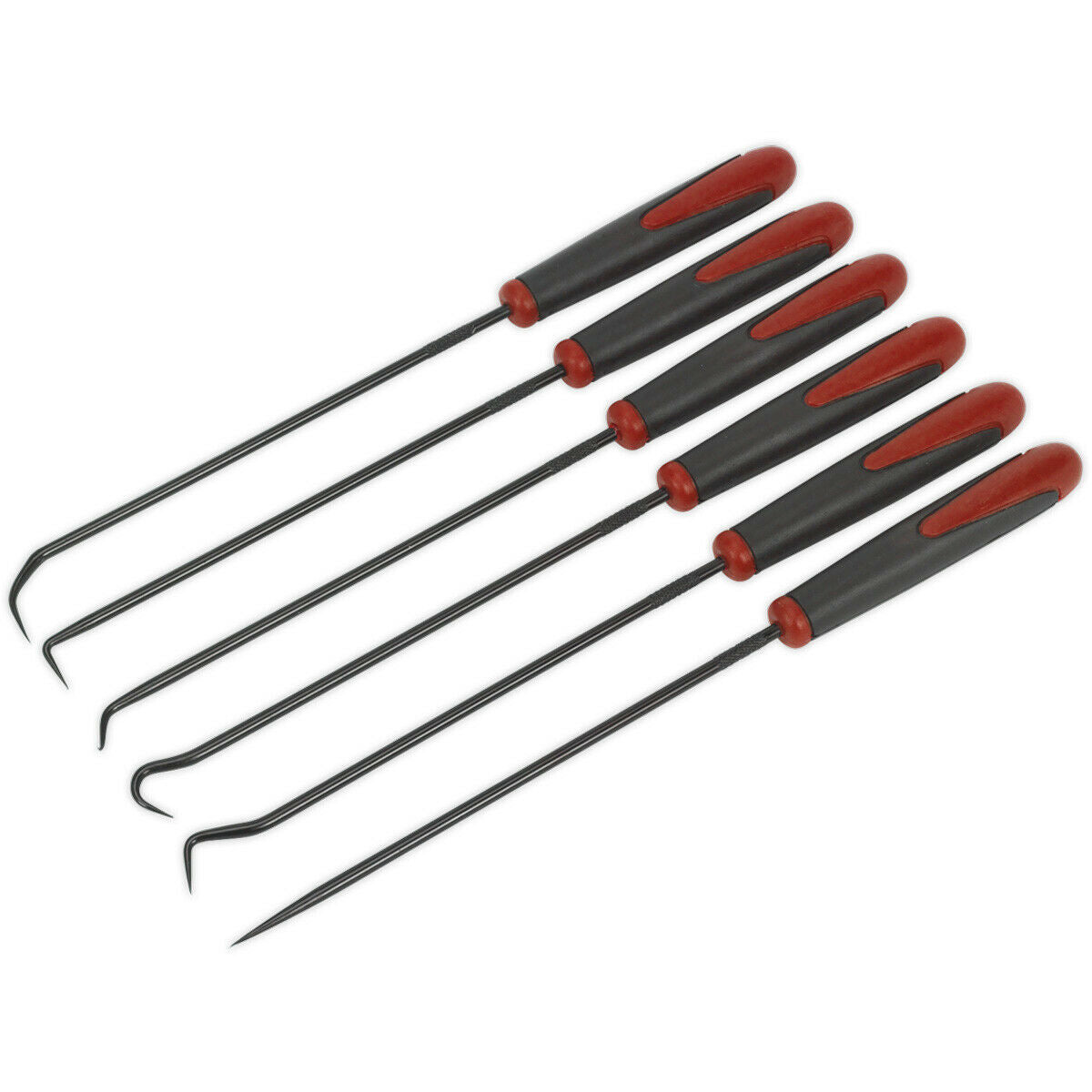 6 Piece Extra-Long Pick & Hook Set - Black Finished Steel - Precision ...