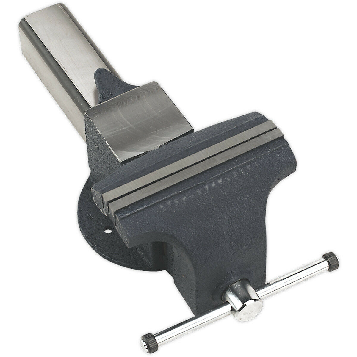 Heavy-Duty Bench Mounted Steel Vice - 200mm Jaw Width - Built In Anvil ...