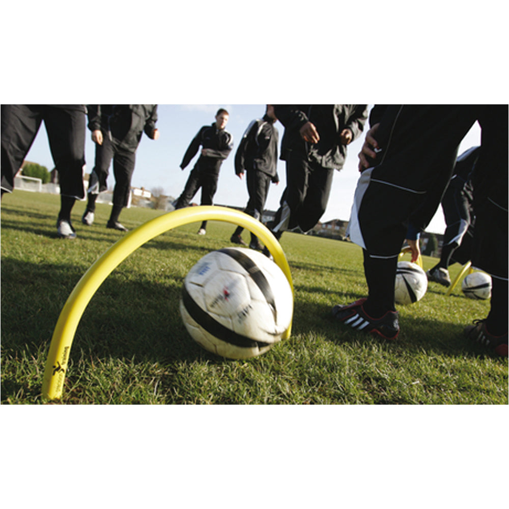 Spiked Outdoor Passing Arc - 50 x 30cm Football Accuracy Training Hoop ...