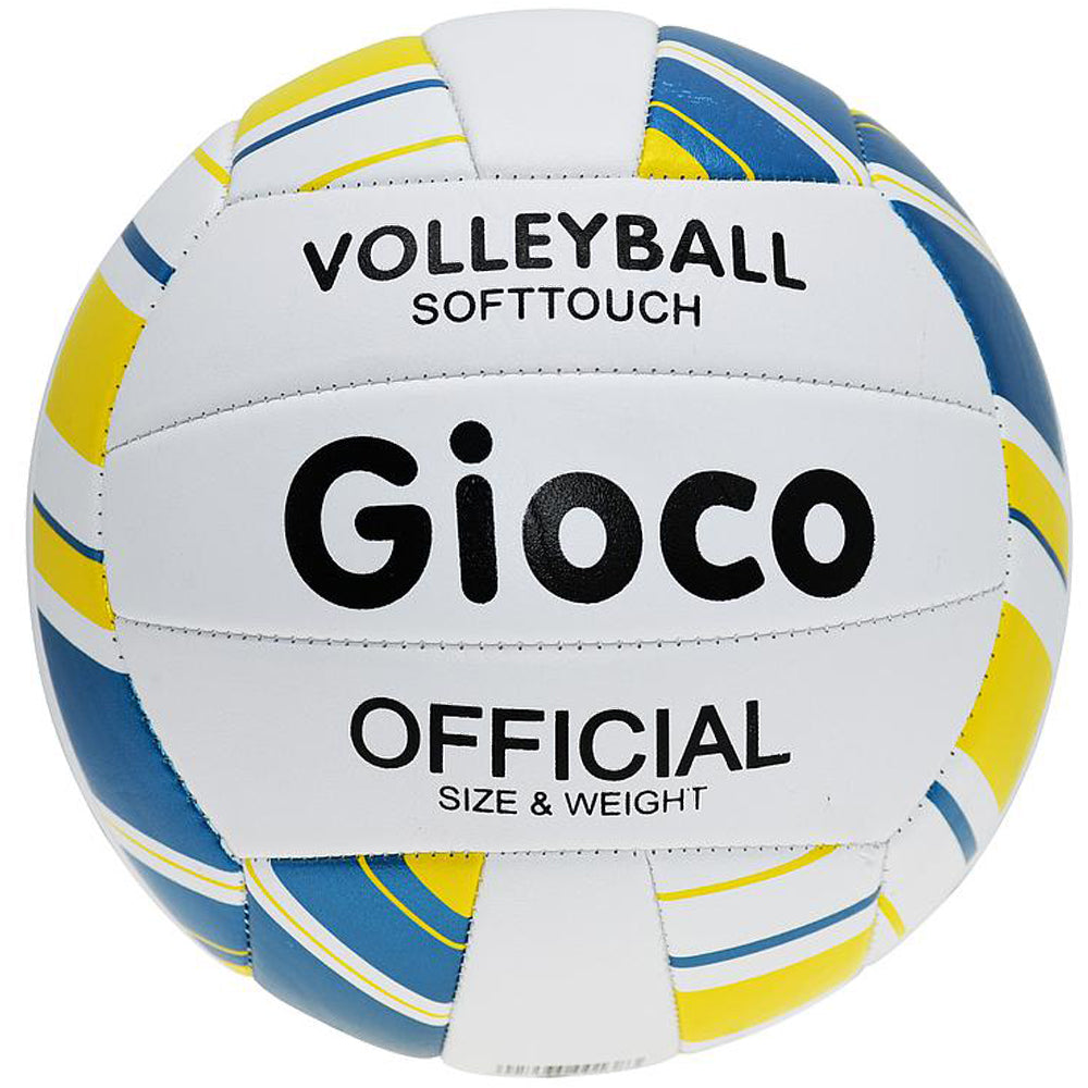 PVC Soft Touch Volleyball - League Official Weight - Outdoor White Mat ...