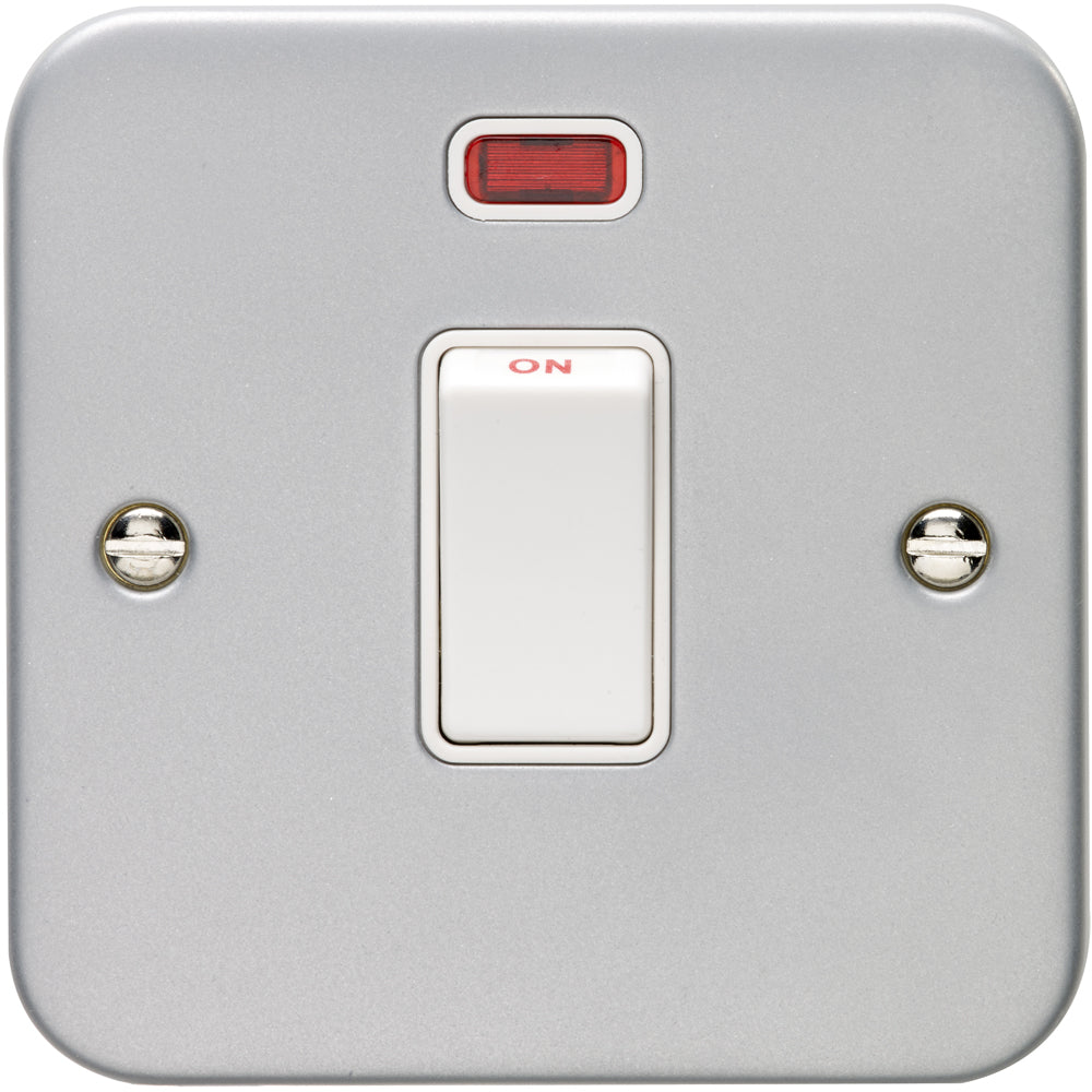 1 Gang 20A Single Light Switch & Neon HEAVY DUTY METAL CLAD DP Applian ...