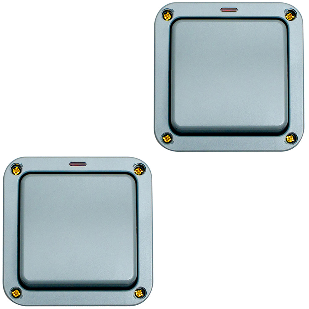 2 PACK IP66 Outdoor 1 Gang Single Light Switch 20A 2 Way Neon Waterpro ...