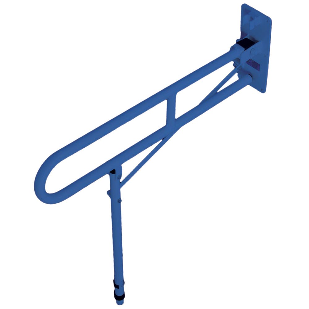 White Wall Mounted Hinged Arm Support - 750mm Length - Fold Away Desig ...