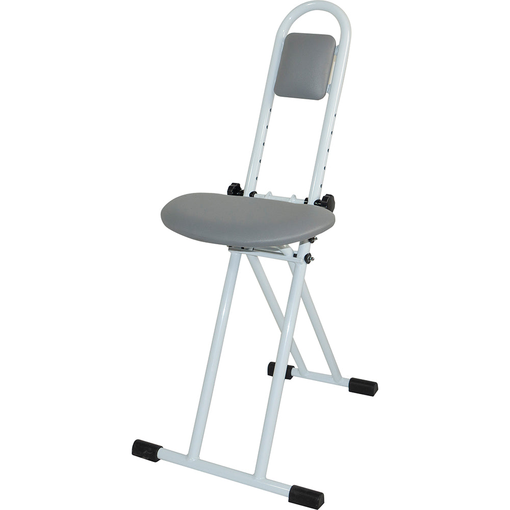 Folding Perch Stool - Height Adjustable Padded Seat - Foldable for Eas ...