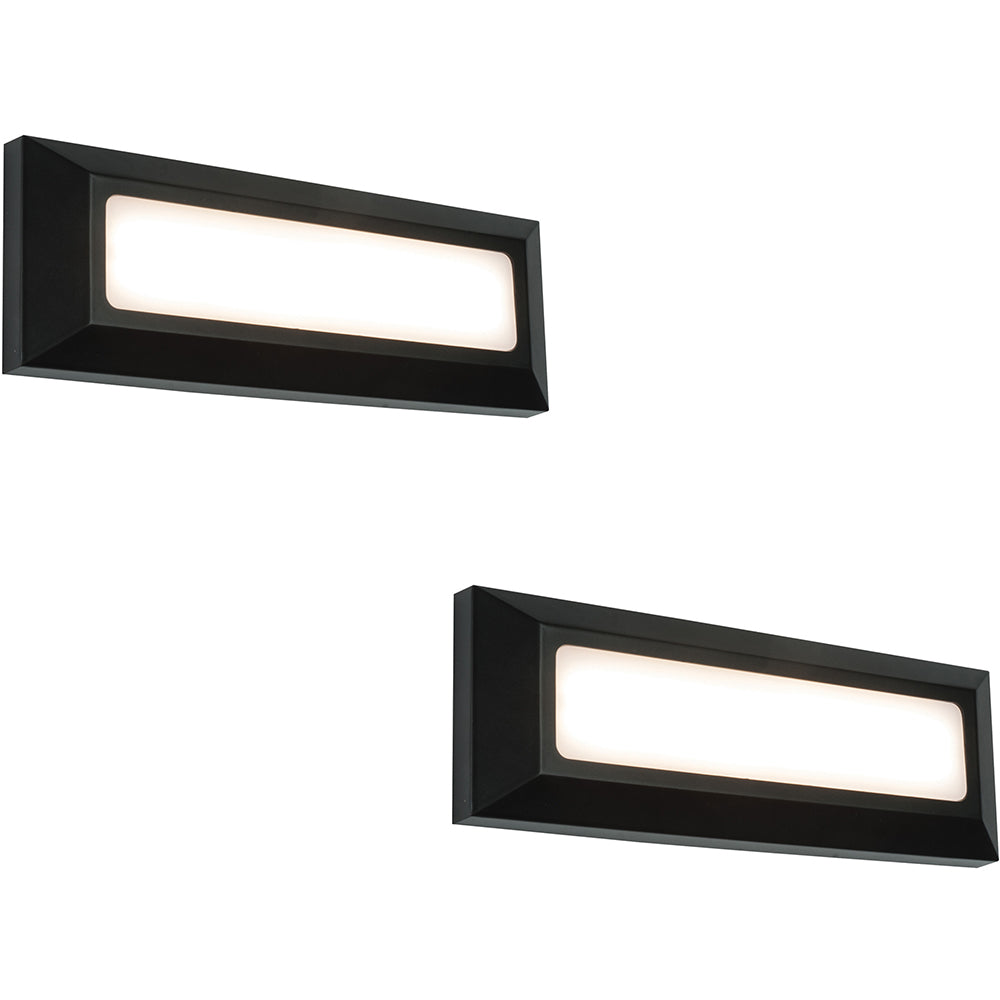 2 PACK Outdoor IP65 Pathway Guide Light - Direct 3W Warm White LED - B ...